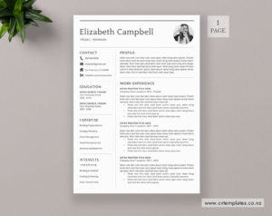 CV Template for MS Word, Professional Curriculum Vitae, CV Template ...