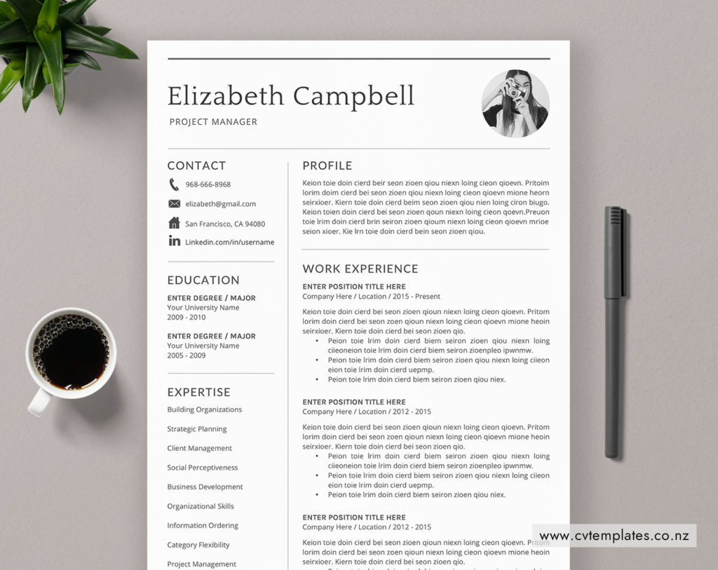 CV Template for MS Word, Best Selling Curriculum Vitae Template, 1, 2 ...
