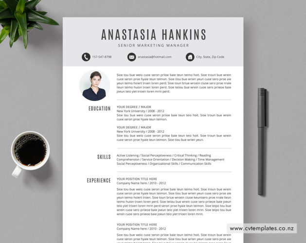 www.cvtemplates.co.nz-New Zealand CV Template-Anastasia CV Template-01 ...
