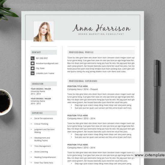 New Zealand CV Template for MS Word, Cover Letter, Editable Resume ...
