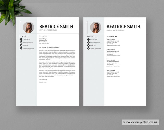 CV Template for MS Word, Professional Curriculum Vitae, Editable CV ...