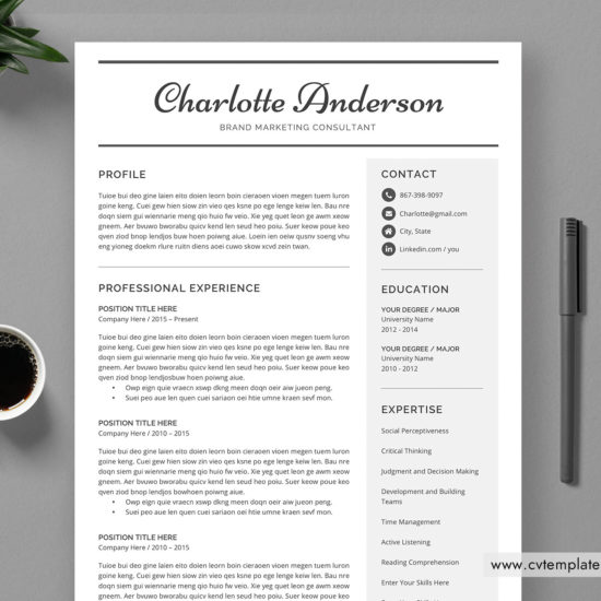 New Zealand CV Template for MS Word, Curriculum Vitae, Editable CV ...