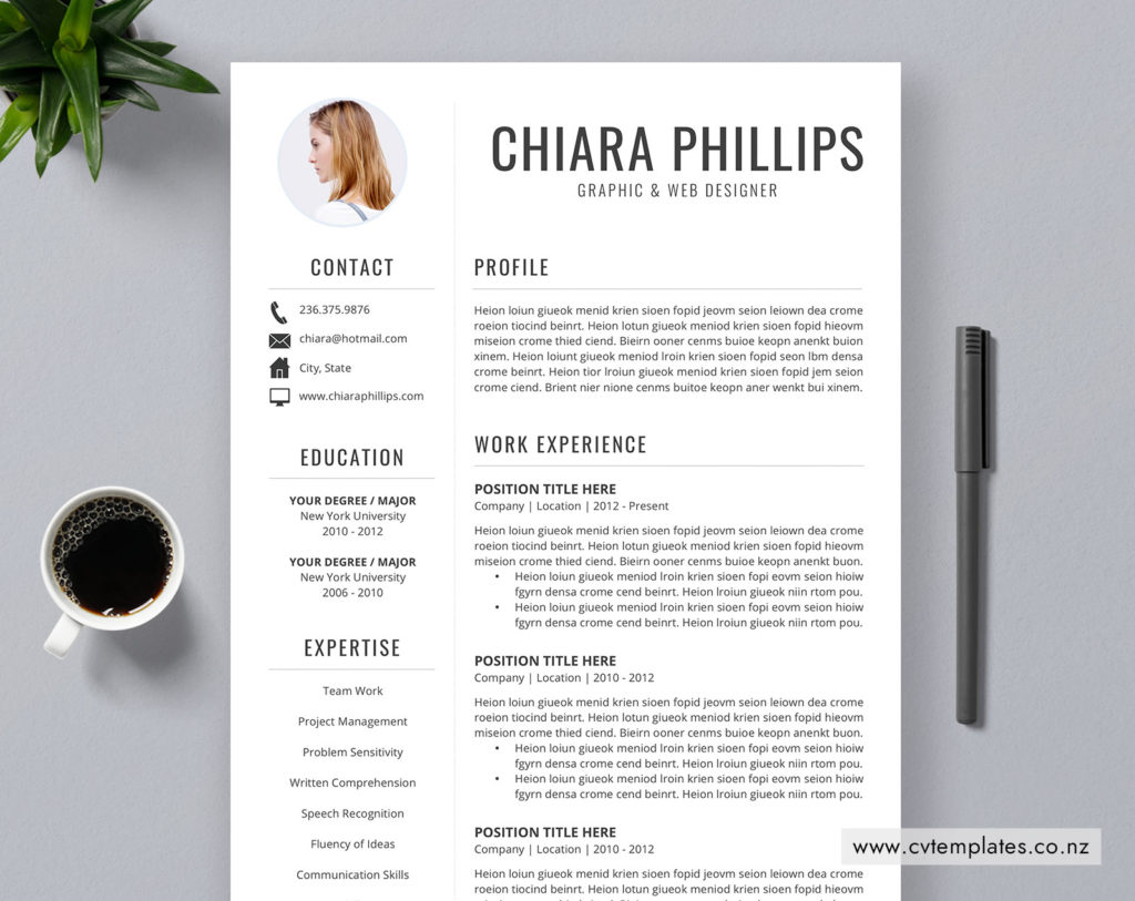 10 Beautiful and Professional CV Templates and Cover Letter Templates ...