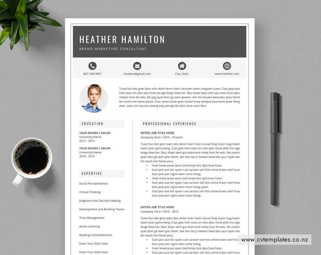 www.cvtemplates.co.nz-New Zealand CV Template-Heather CV Template-01 ...