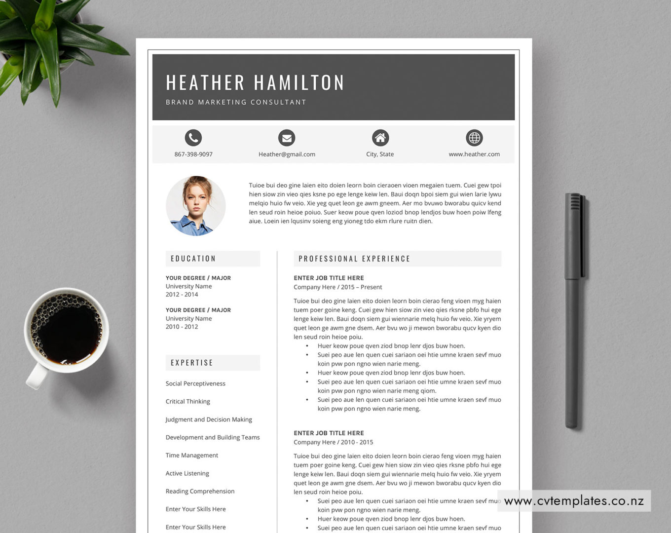 Here are 10 Beautiful and Elegant CV Templates and Cover Letter ...