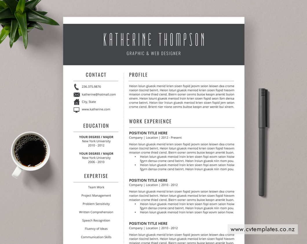 10 Professional and Creative CV Templates and Cover Letter Templates ...