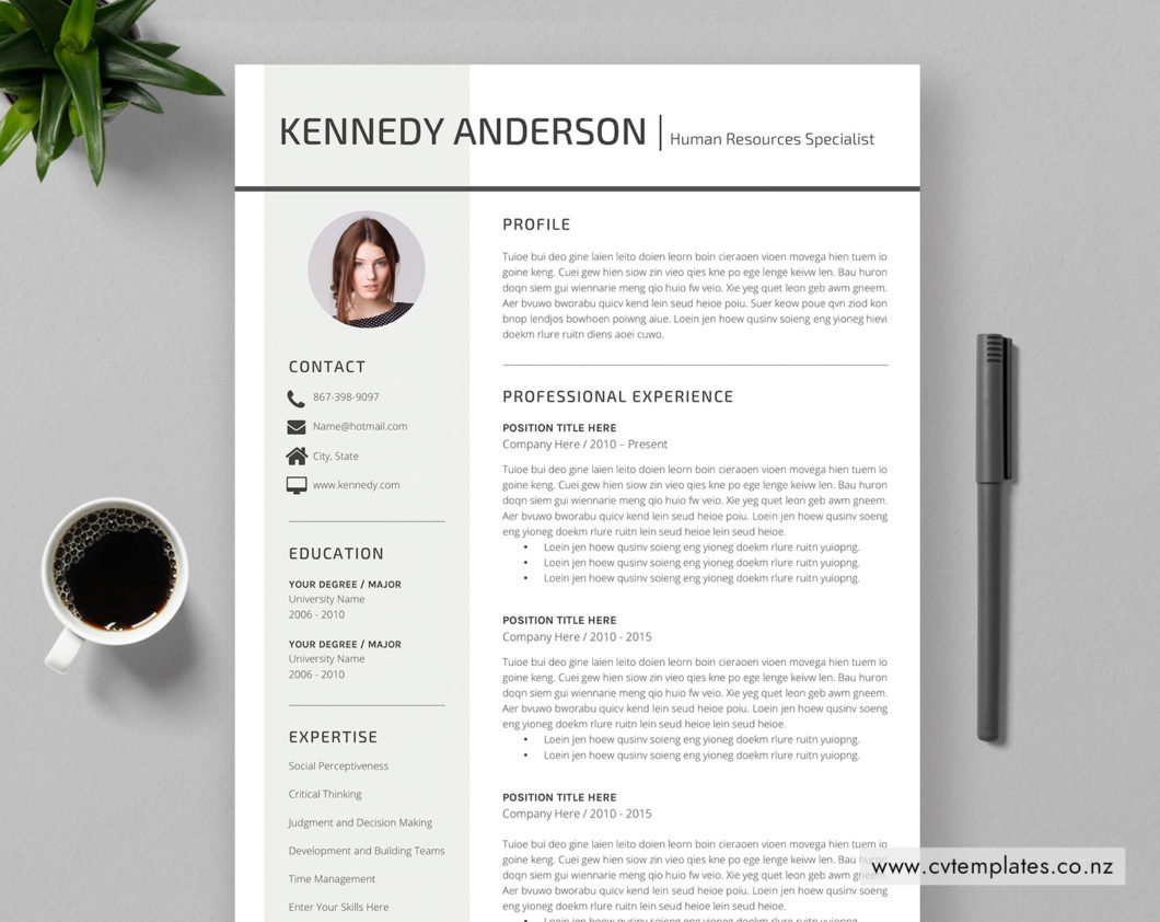CV Templates Bundle for MS Word, Curriculum Vitae, Professional Resume ...