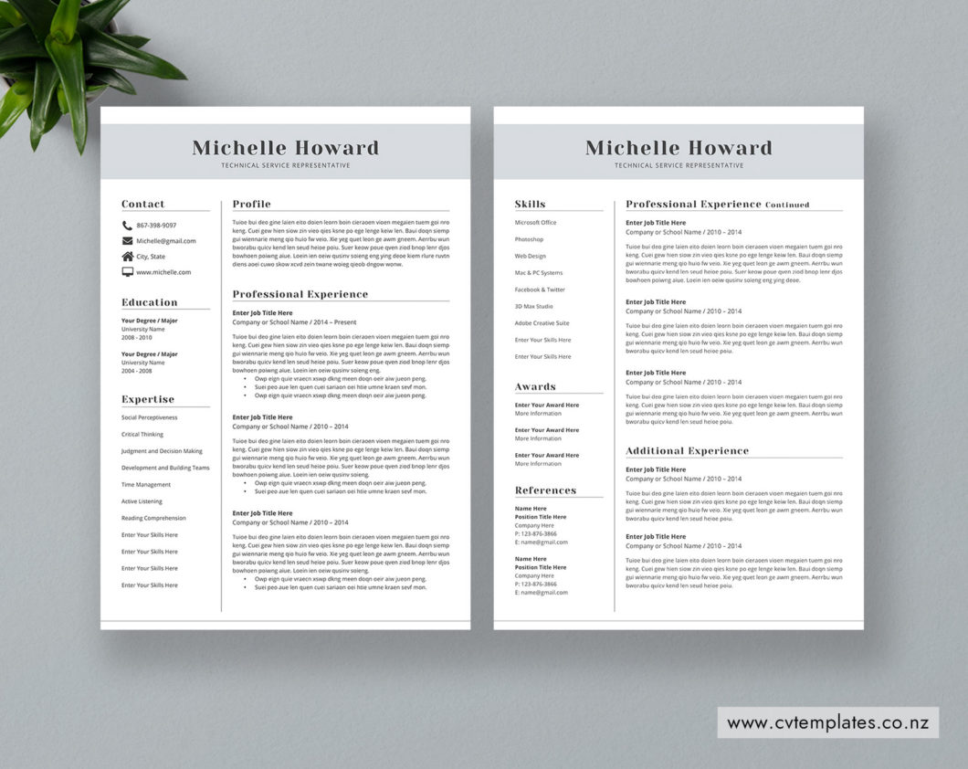 Creative and Elegant CV Templates and Cover Letter Templates for New ...