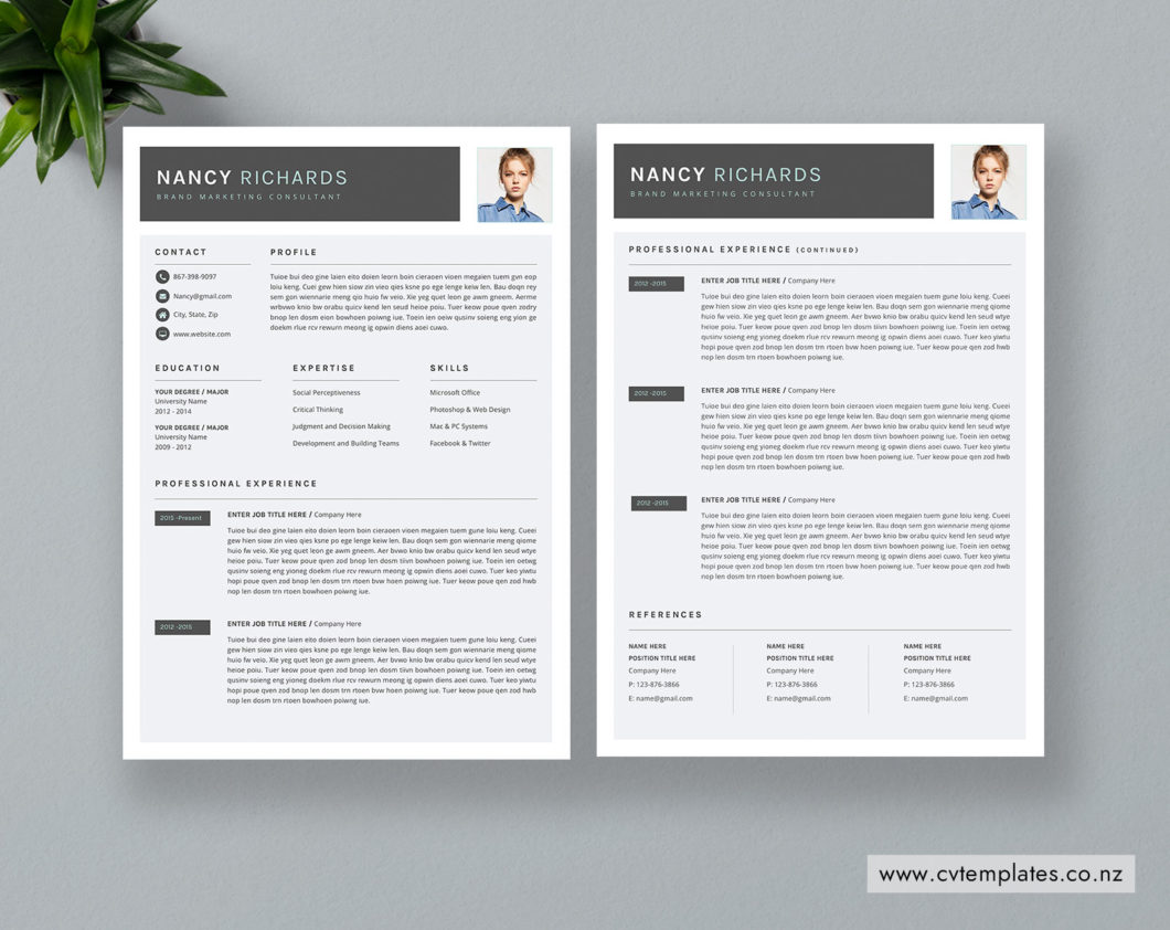 Creative and Elegant CV Templates and Cover Letter Templates for New ...