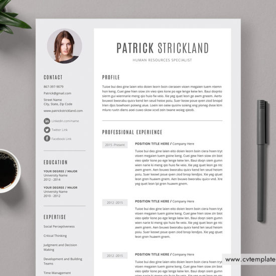 New Zealand CV Template, Cover Letter, Professional Resume, Simple ...