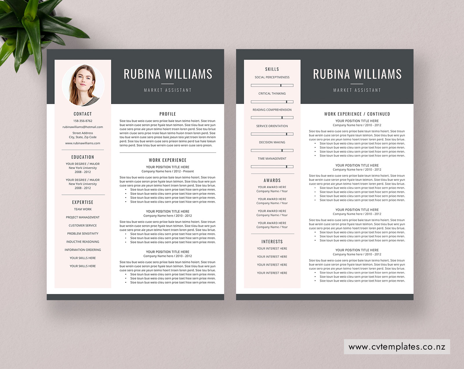 CVTemplates co nz CV Templates That New Zealand And Australian 