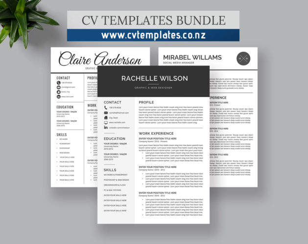 Premium New Zealand CV Bundle – CVTemplates.co.nz
